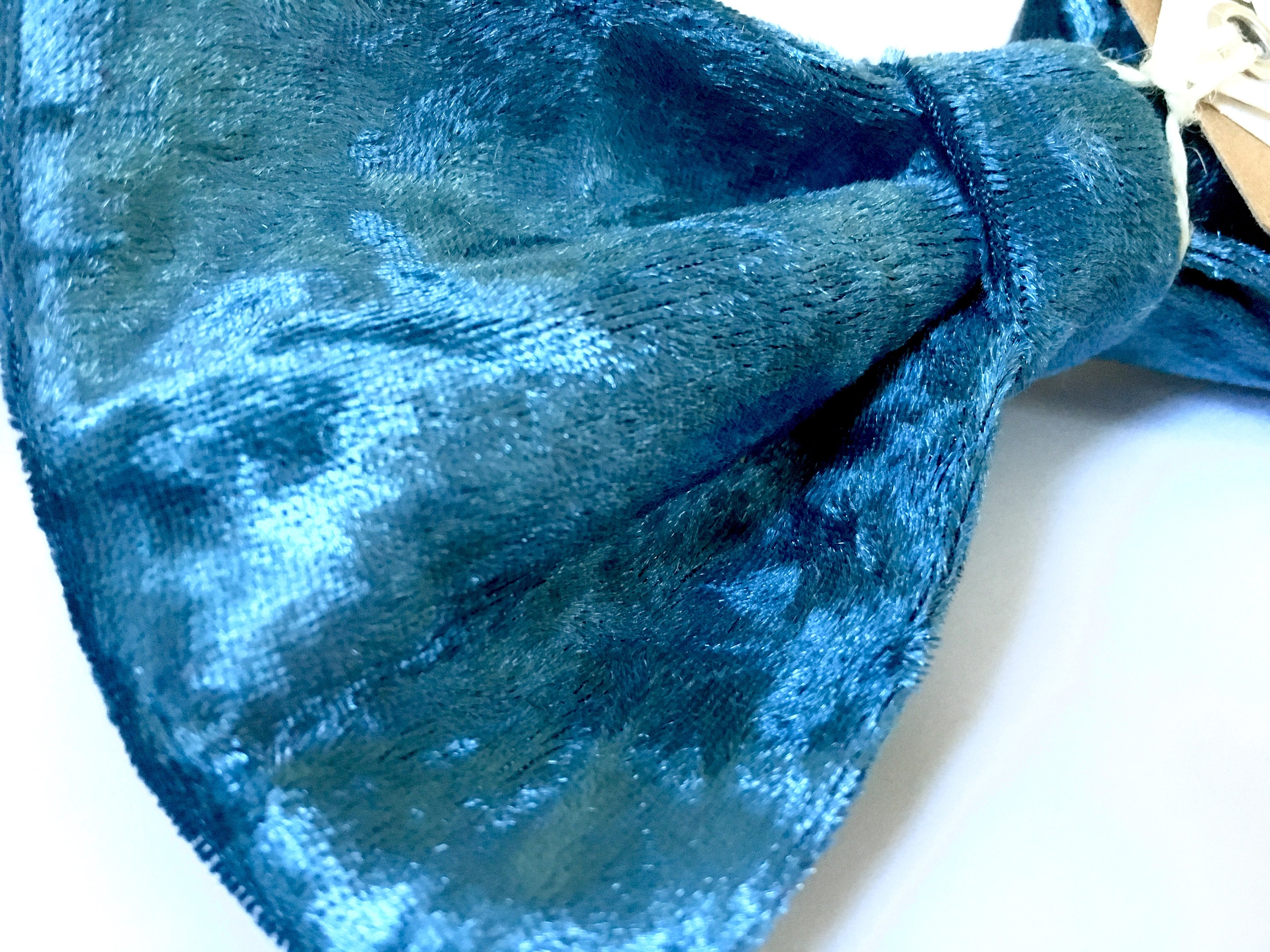 The Tiffany Teal Blue Velvet Dog Bow Tie - Etsy