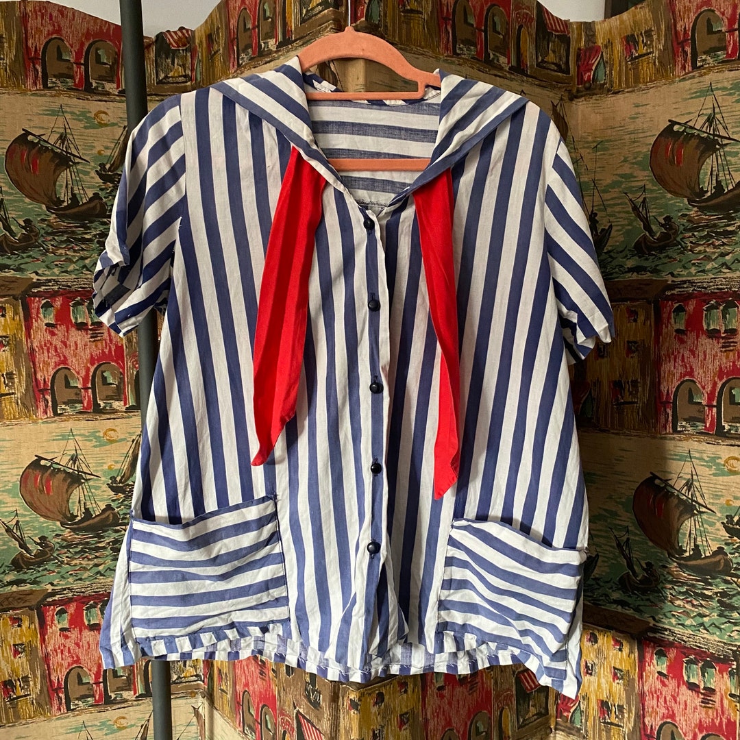 1930s Striped Sailor Smock - Etsy