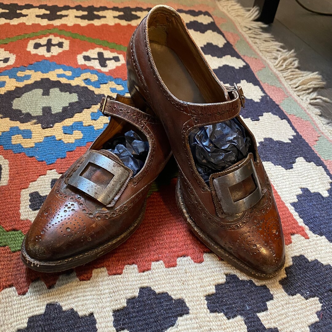 1910s Strap and Buckle Brogues - Etsy