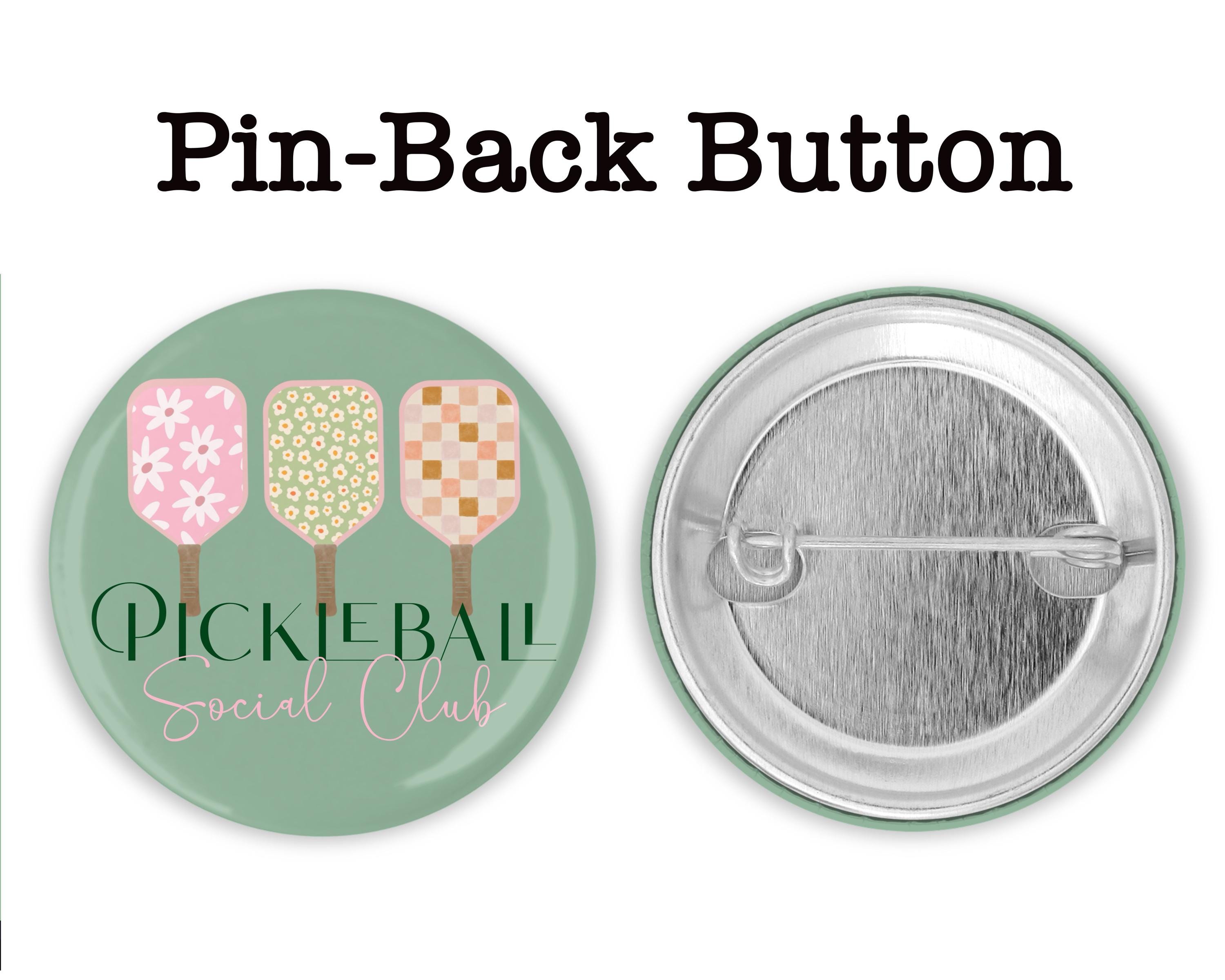 Large Size Pickleball Button or Magnet, Pickleball Social Club ...
