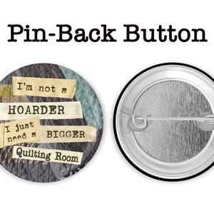 Quilting Room Button or Magnet: Funny Quilter Gift - Etsy