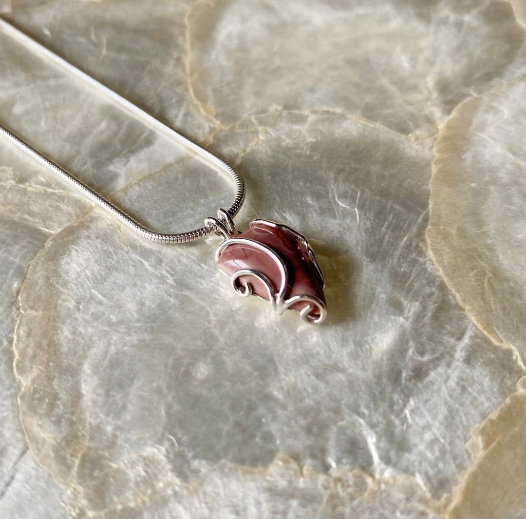 Hickoryite Rhyolite + Handmade Sterling Silver Pendant for Necklace - Etsy