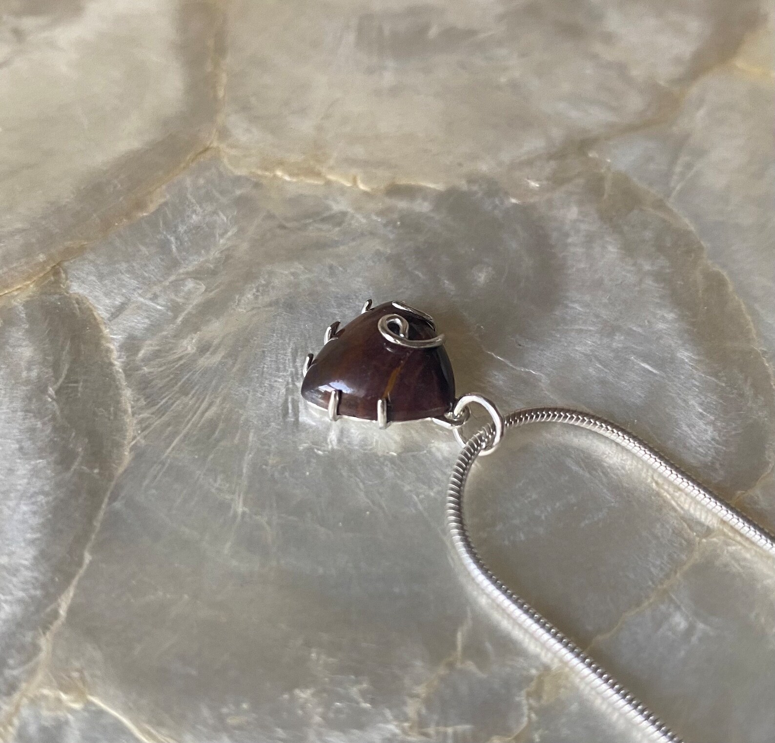 Small Picasso Jasper + Handmade Sterling Silver Pendant for Necklace - Etsy