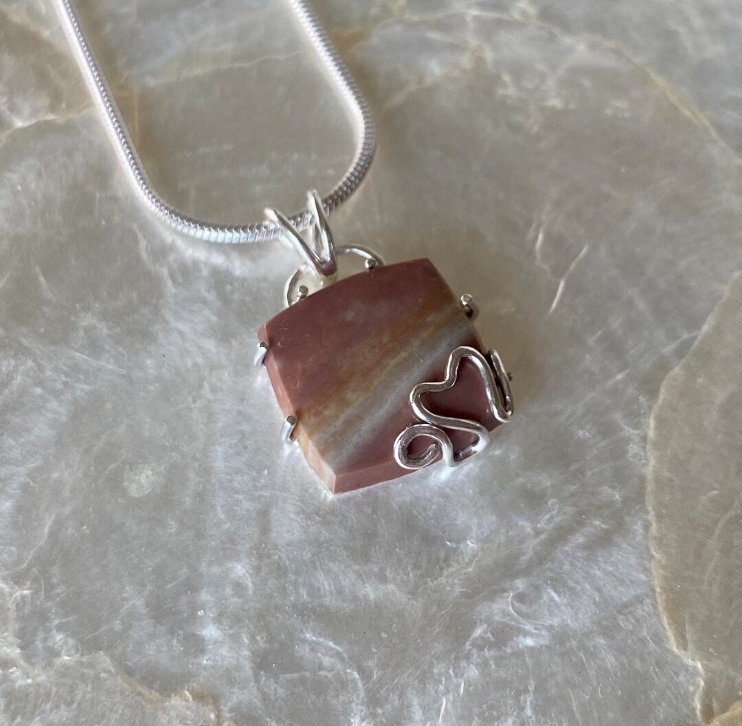 Landscape Polychrome Jasper + Handmade Sterling Silver Pendant for ...