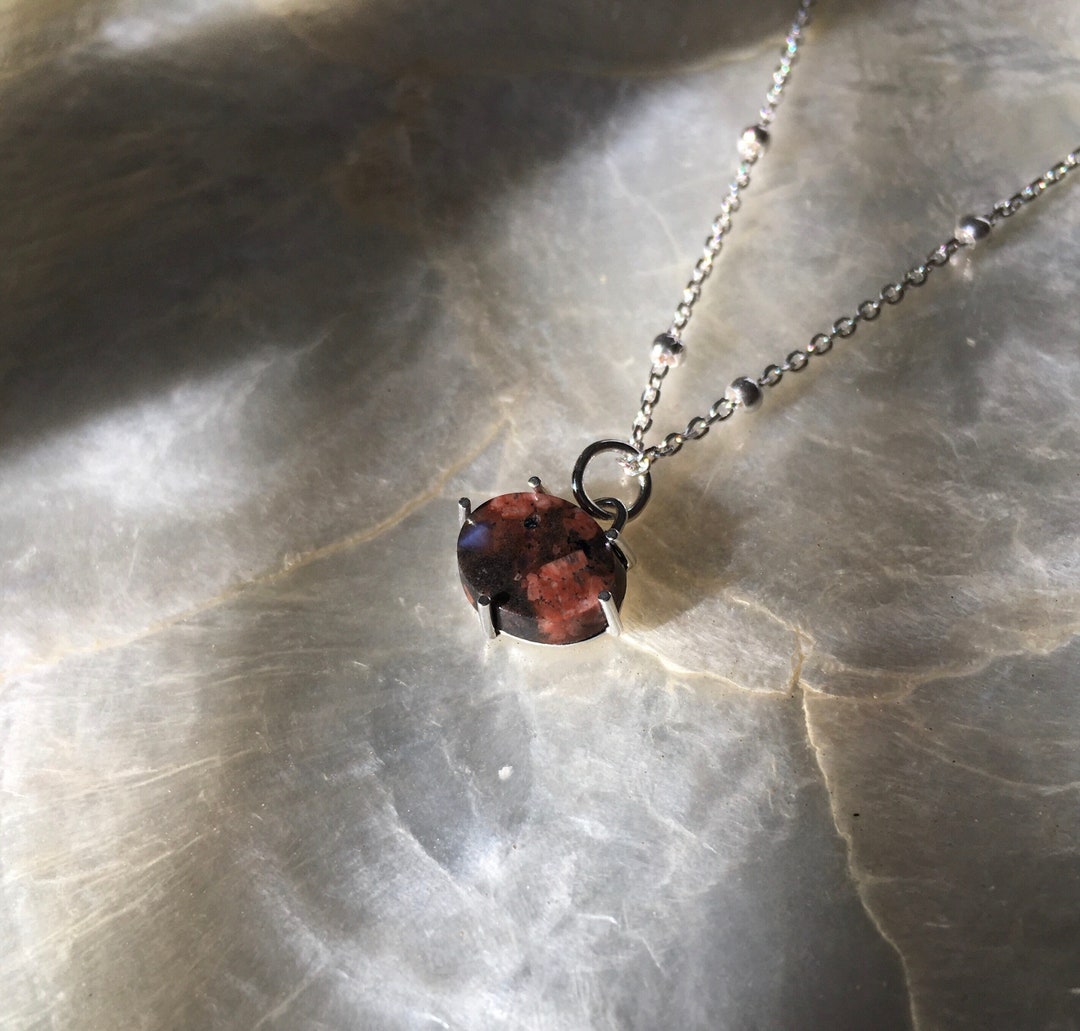 Rare Stone! Llanite Texas Blue Opal + Handmade Sterling Silver Charm ...