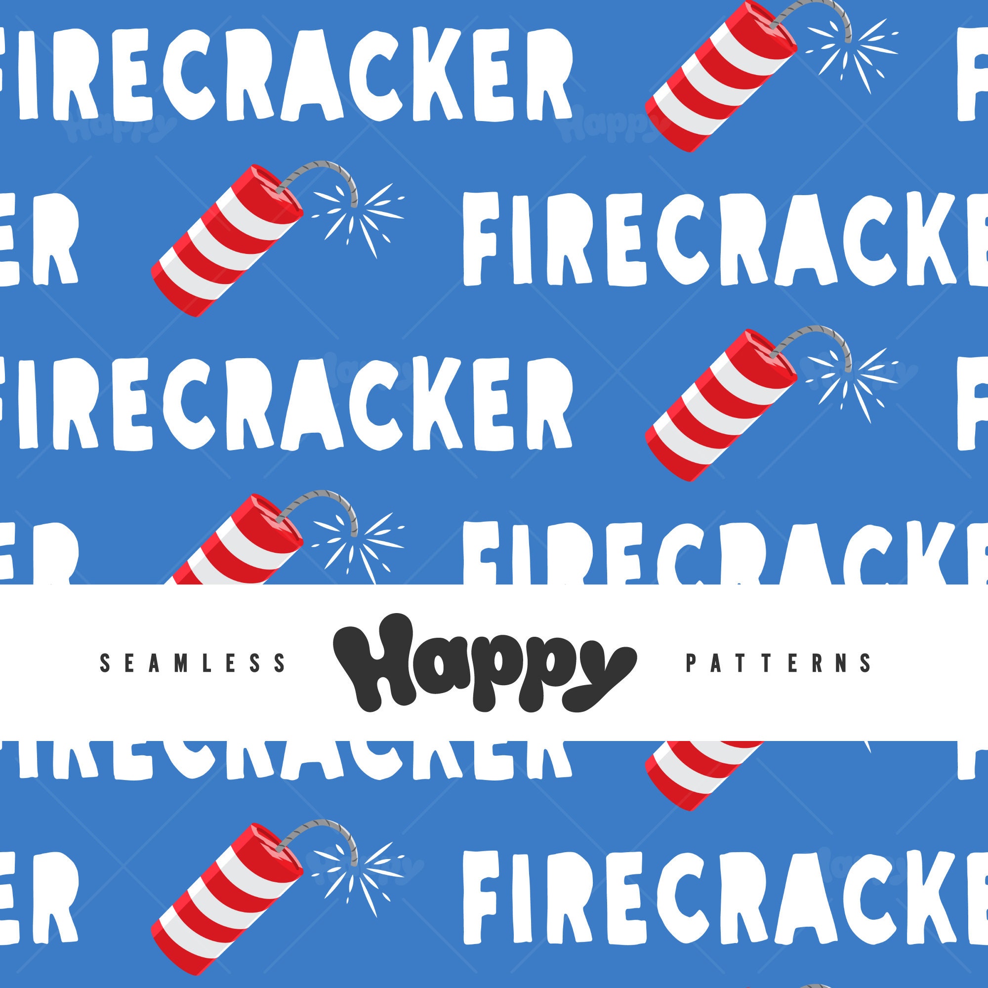Firecracker Blueseamless Digital File - Etsy