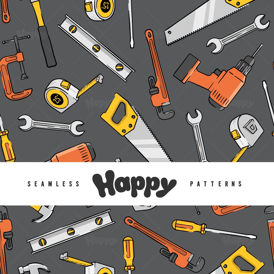 Handyman Tools - Dark Grey(seamless Digital File) - Etsy