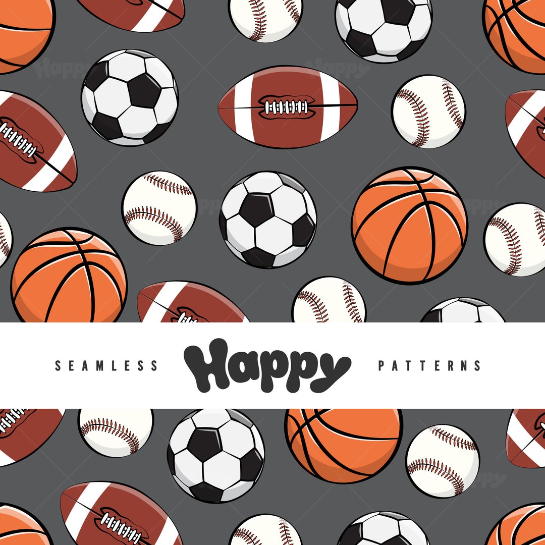 Sports Medley Toss - Dark Grey (seamless Digital File) - Etsy