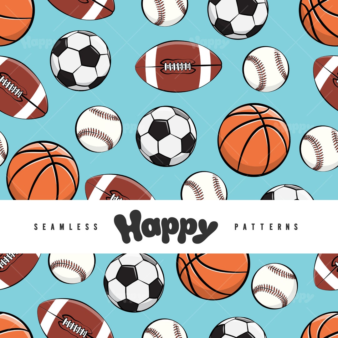 Sports Medley Toss - Sky Blue (seamless Digital File) - Etsy
