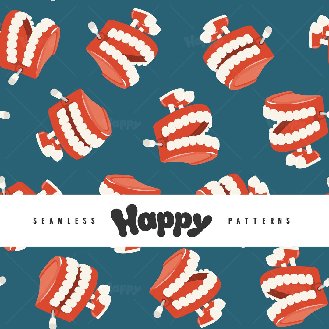 Novelty Chattering Teeth - Mountain Blue(seamless Digital File) - Etsy
