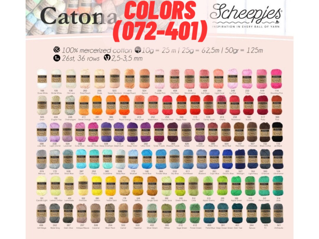 Scheepjes 50 G Catona 100% Cotton Yarn Knitting Crochet Amigurumi Toys ...