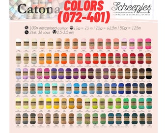 Scheepjes Catona 100% Cotton Yarn / Knitting Crochet Yarn /amigurumi ...