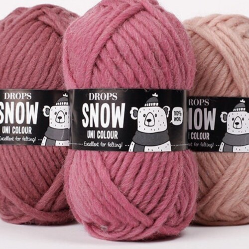 Chunky Wool Yarn Big Yarn Bulky Yarn DROPS SNOW ESKIMO - Etsy