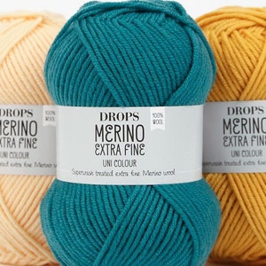 Drops Merino Extra Fine DK Weight Merino Wool Yarn for - Etsy
