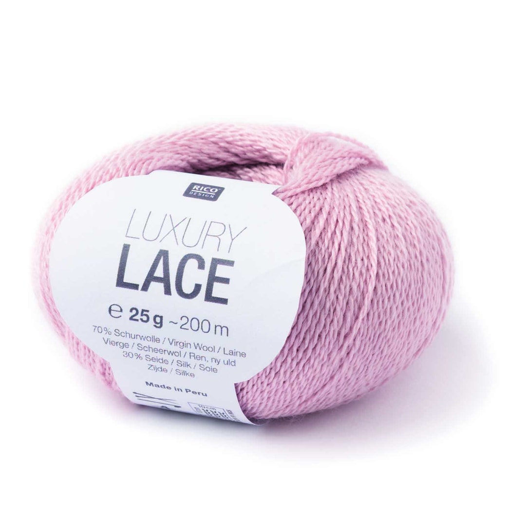 Rico Design Luxury Lace Yarn, Merino Virgin Wool and Silk Blend, Lace ...