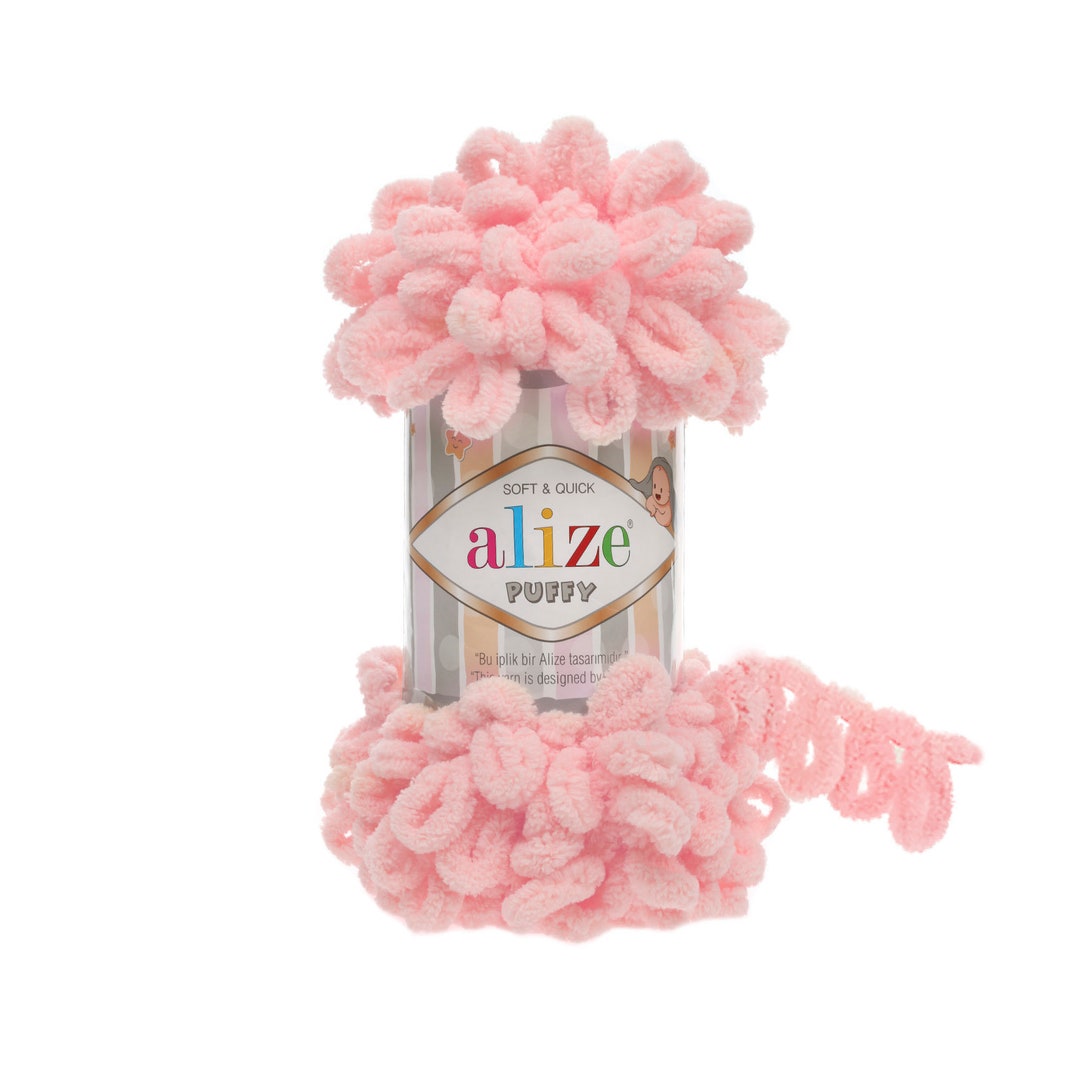 Alize Puffy Yarn Loop Yarn Chenille Wool Yarn Fluffy Amigurumi Scarf ...