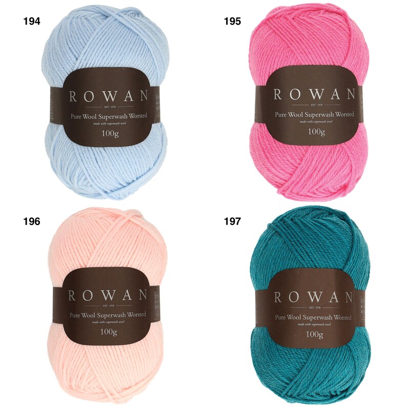 Rowan Pure Wool Superwash Worsted Yarn - Etsy