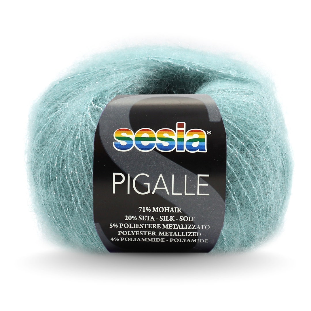 SESIA Pigalle, Mohair, Sil, Polyamide, Polyester, Shine Yarn, Shiny ...