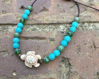 Pink Clay Bracelet With Turtle Charm - Etsy