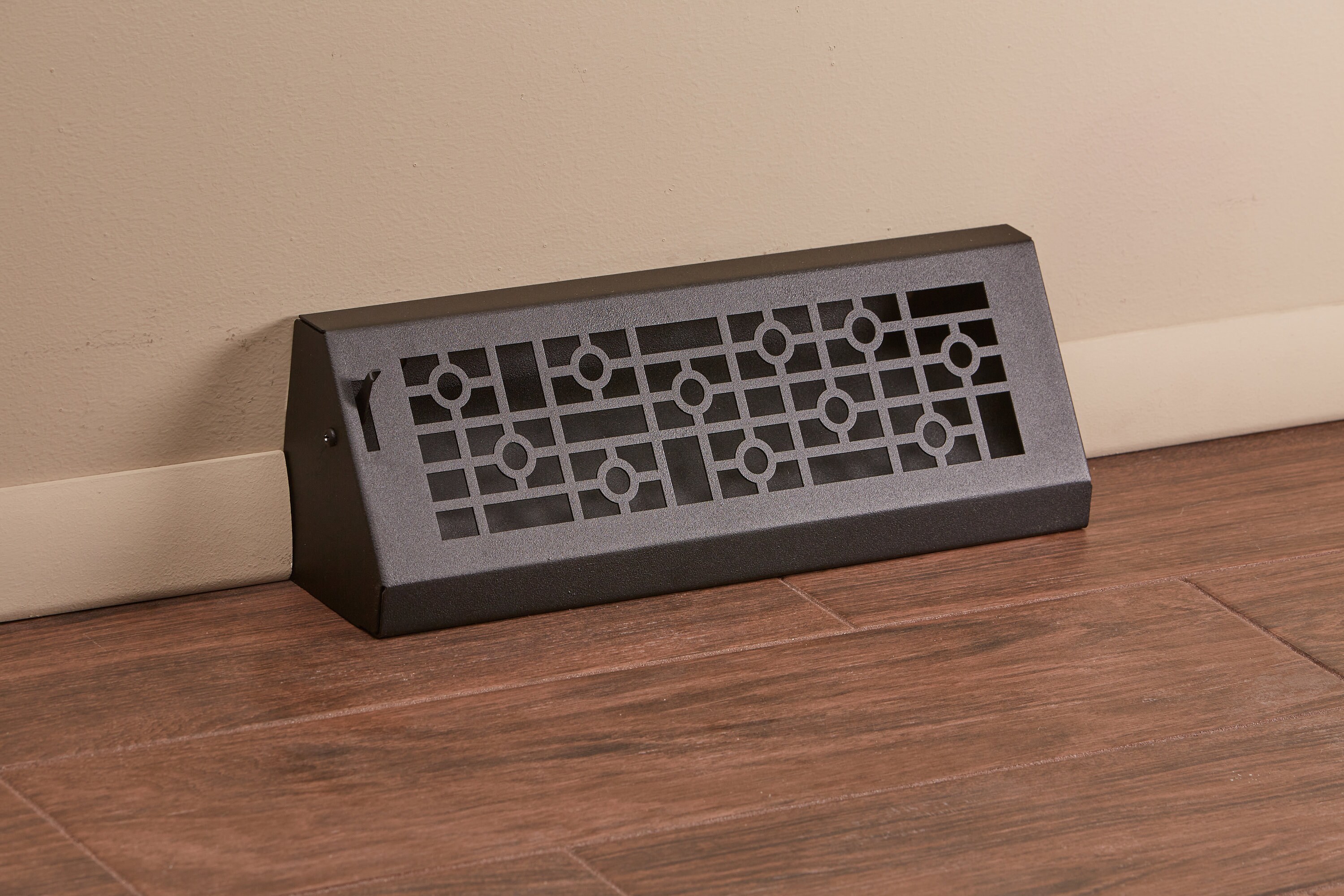 Modern Design 15-inch Baseboard Vent, Black Finish, With Adjustable ...