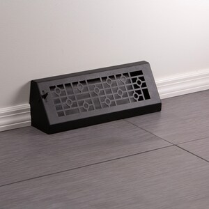 Modern Design 15-inch Baseboard Vent, Black Finish, With Adjustable ...