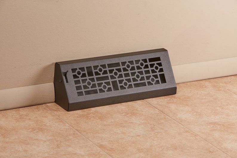 Modern Design 15-inch Baseboard Vent, Black Finish, With Adjustable ...