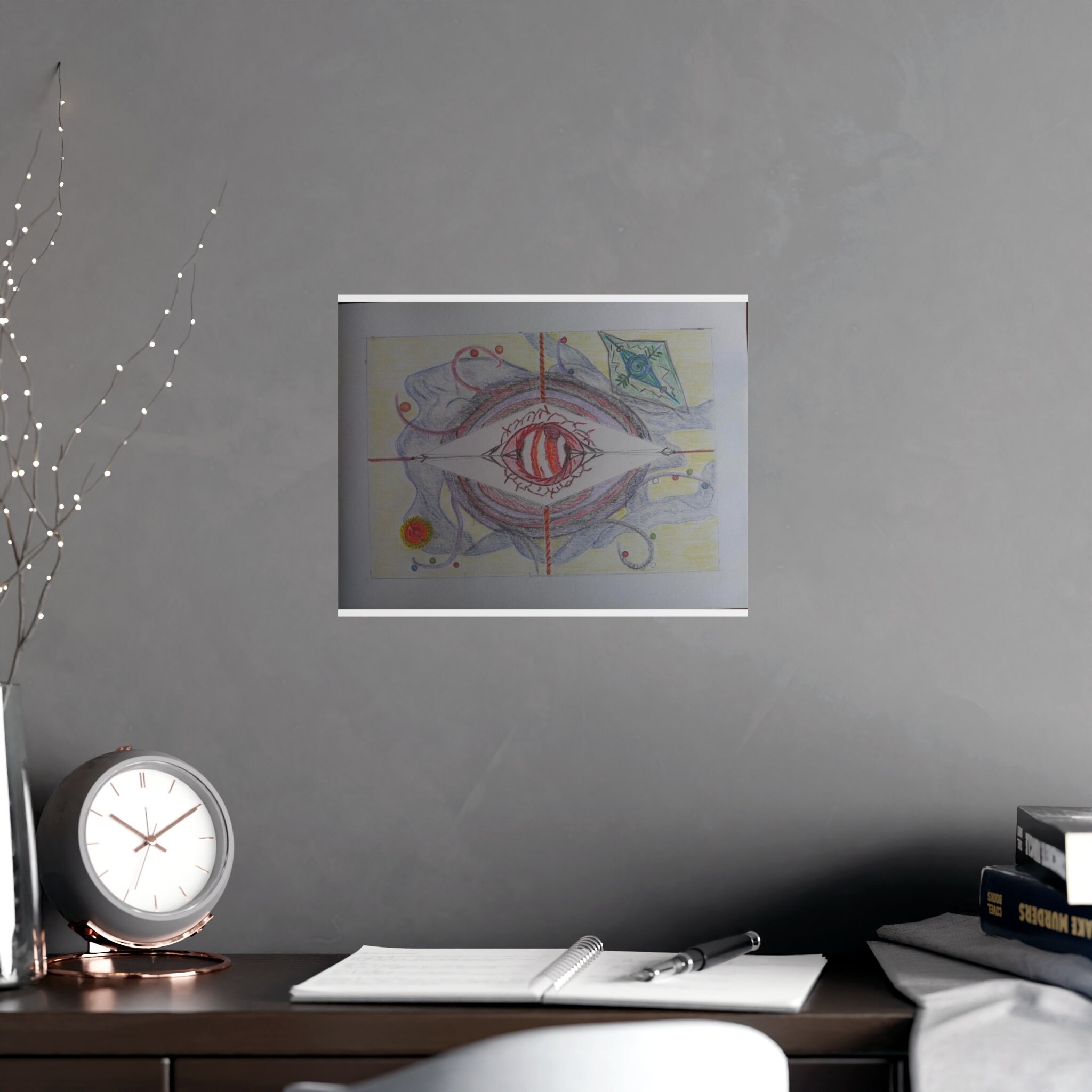 Pulsar Star and Galaxy's Hand Drawn Original Sketch Art.vertical and ...