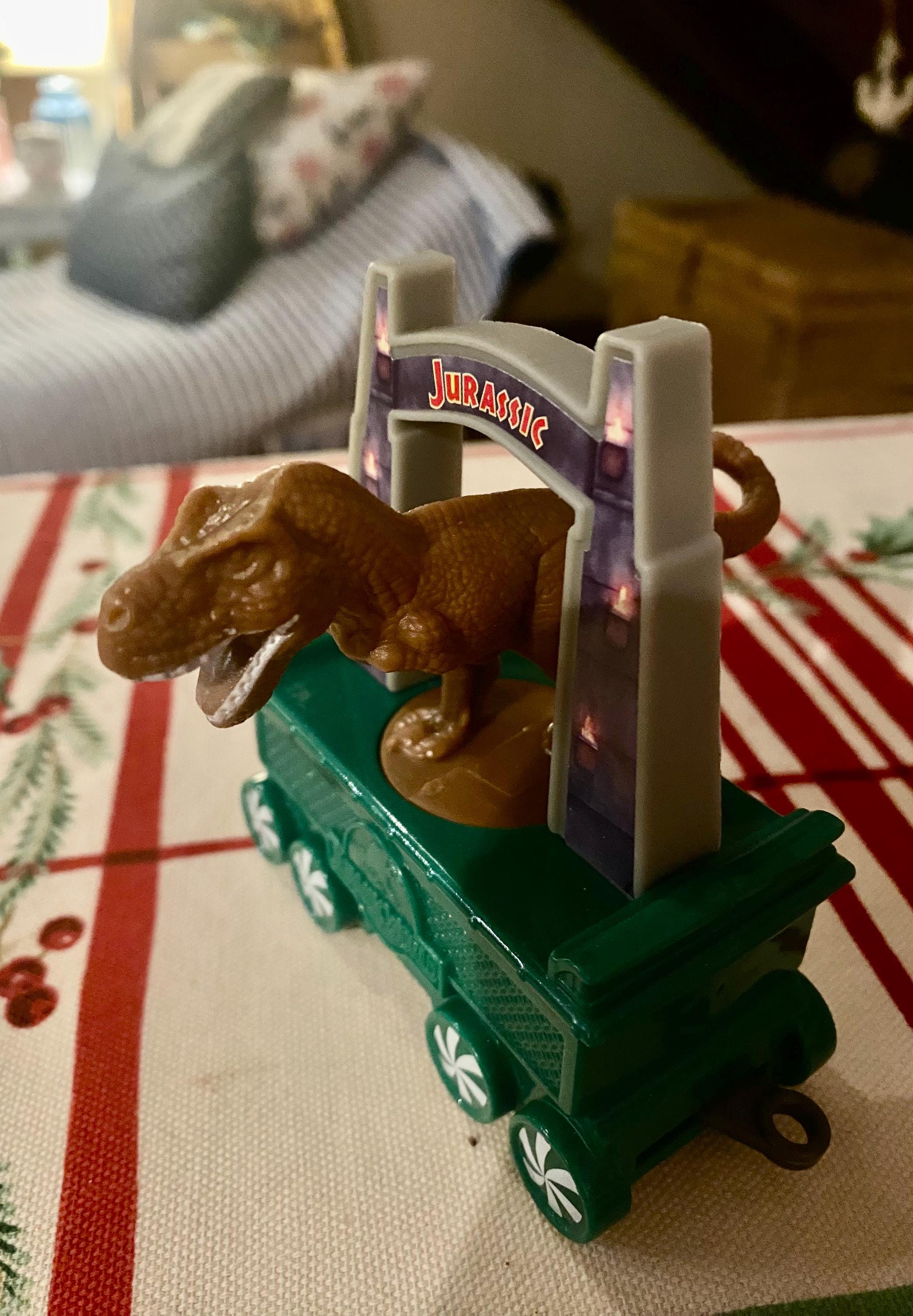 Retro Jurassic World Dinosaur Train Car. Christmas Train Set. Ornament ...