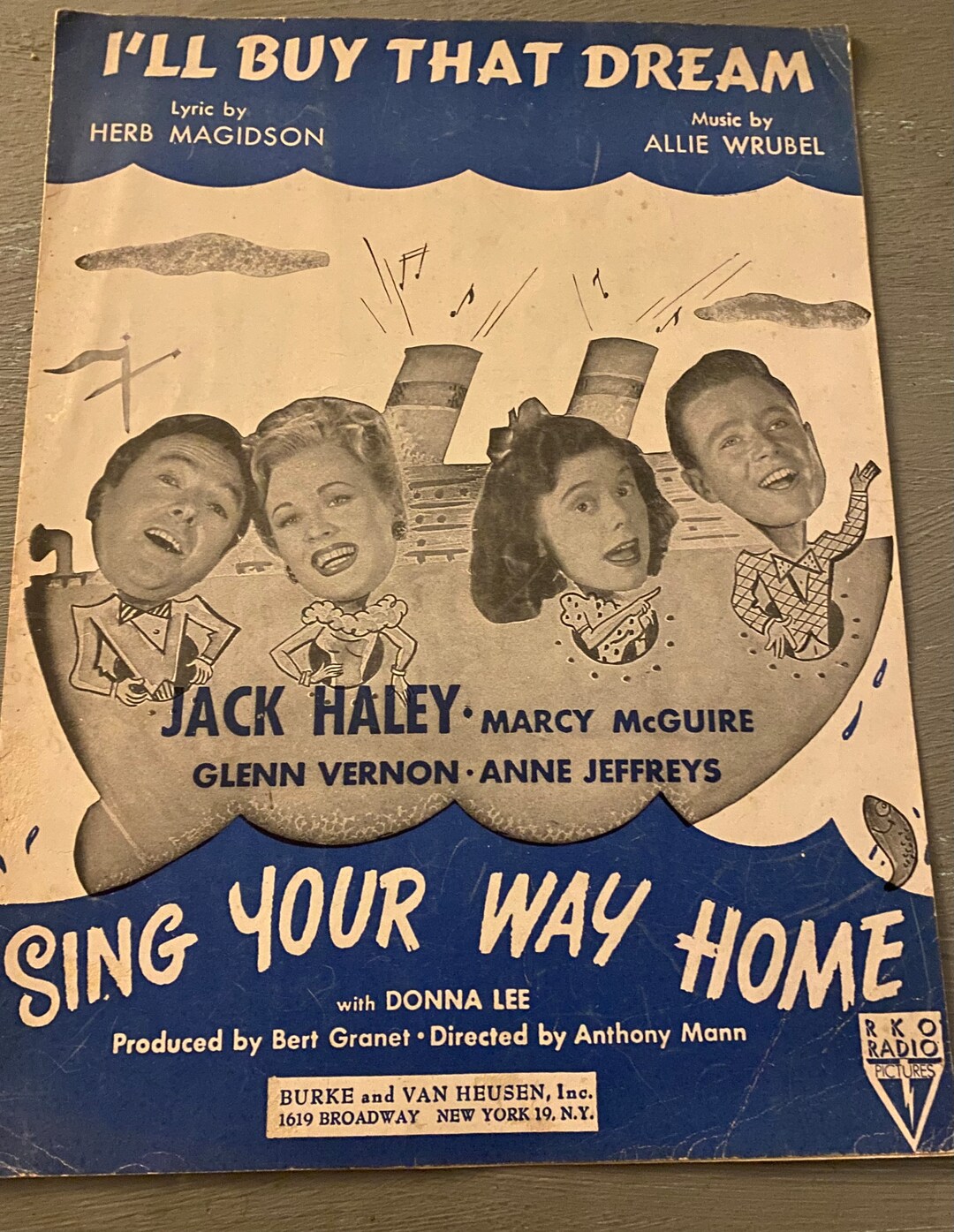 Vintage Sheet Music: I'll Buy That Dream, Sing Your Way Home - Jack ...