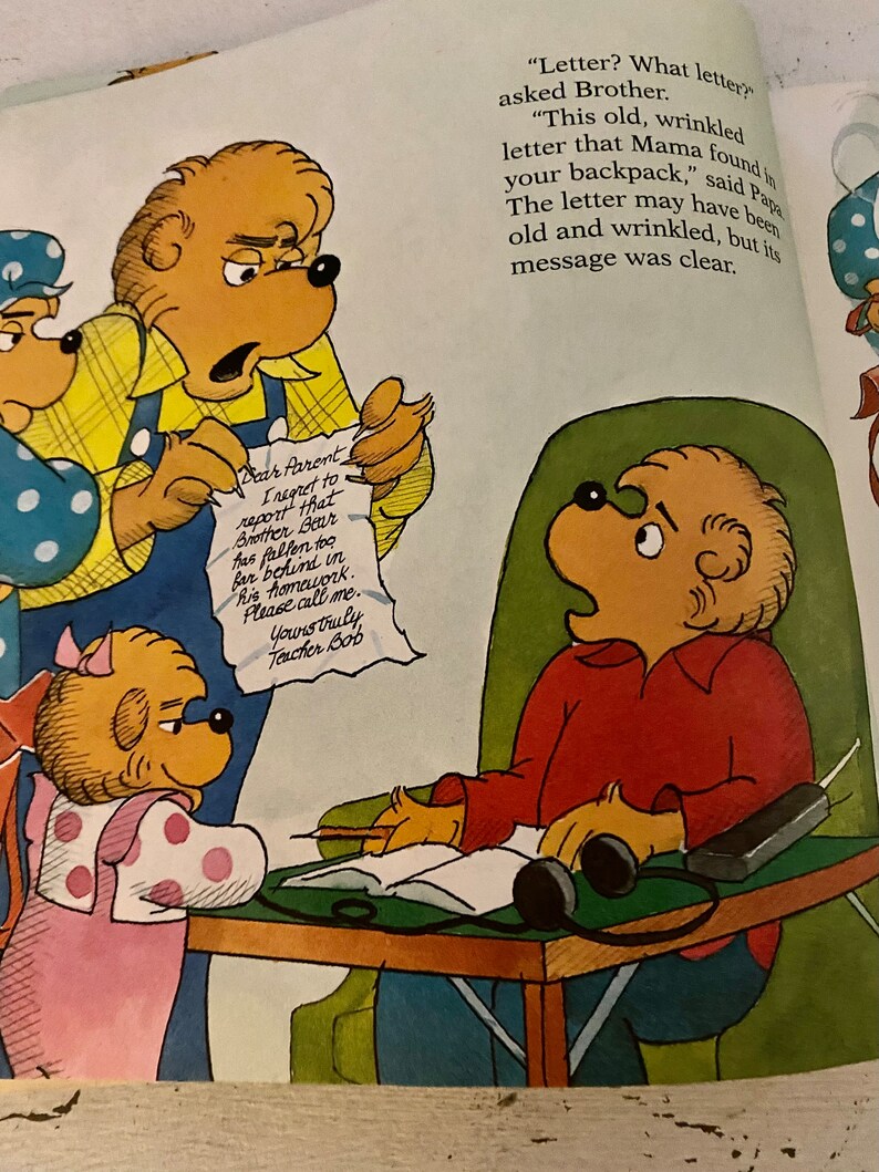 The Homework Hassle Berenstain Bears by Stan & Jan Berenstain. Vintage ...