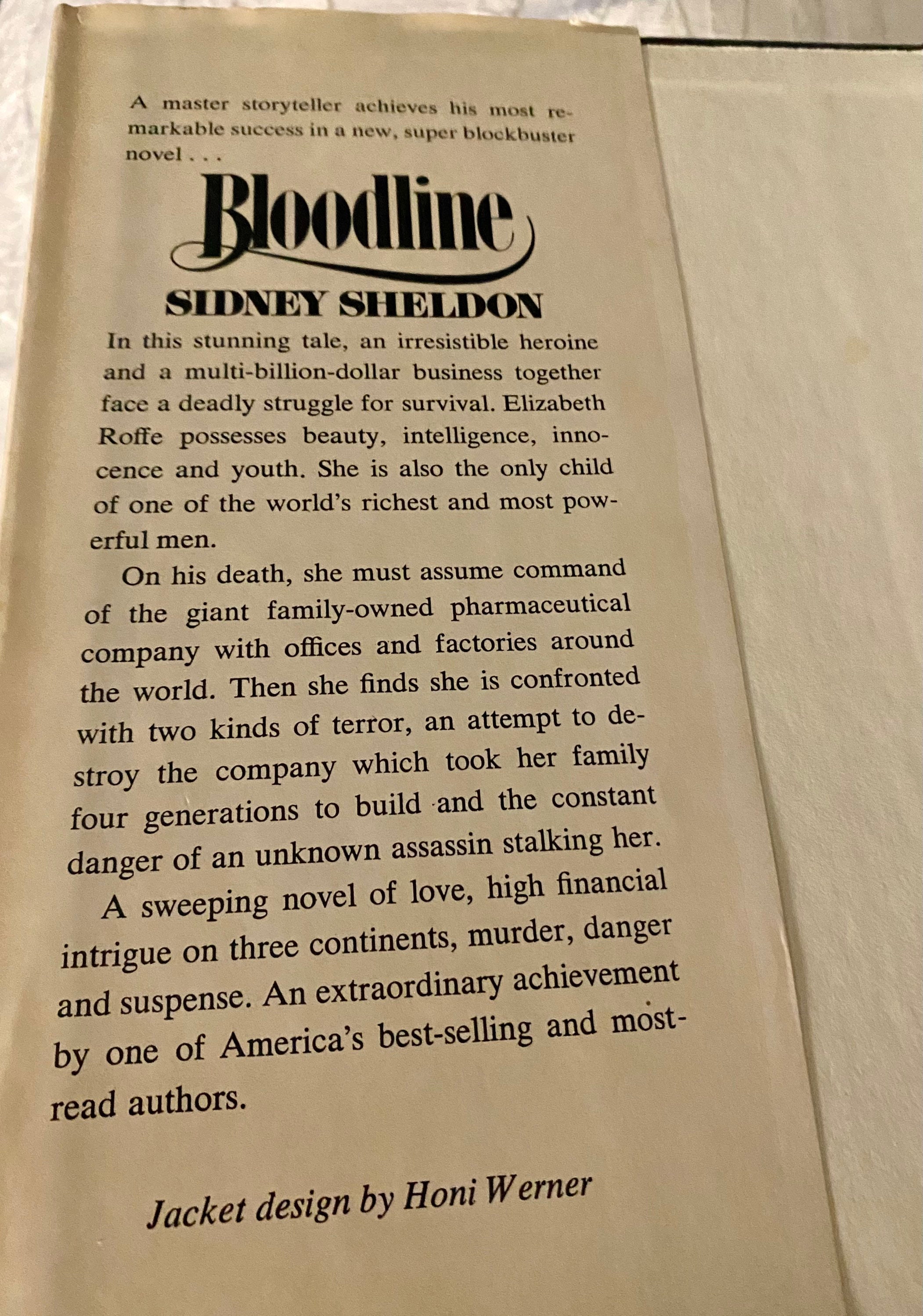 Bloodline by Sidney Sheldon. Vintage Hardcover Copy. 1977. - Etsy