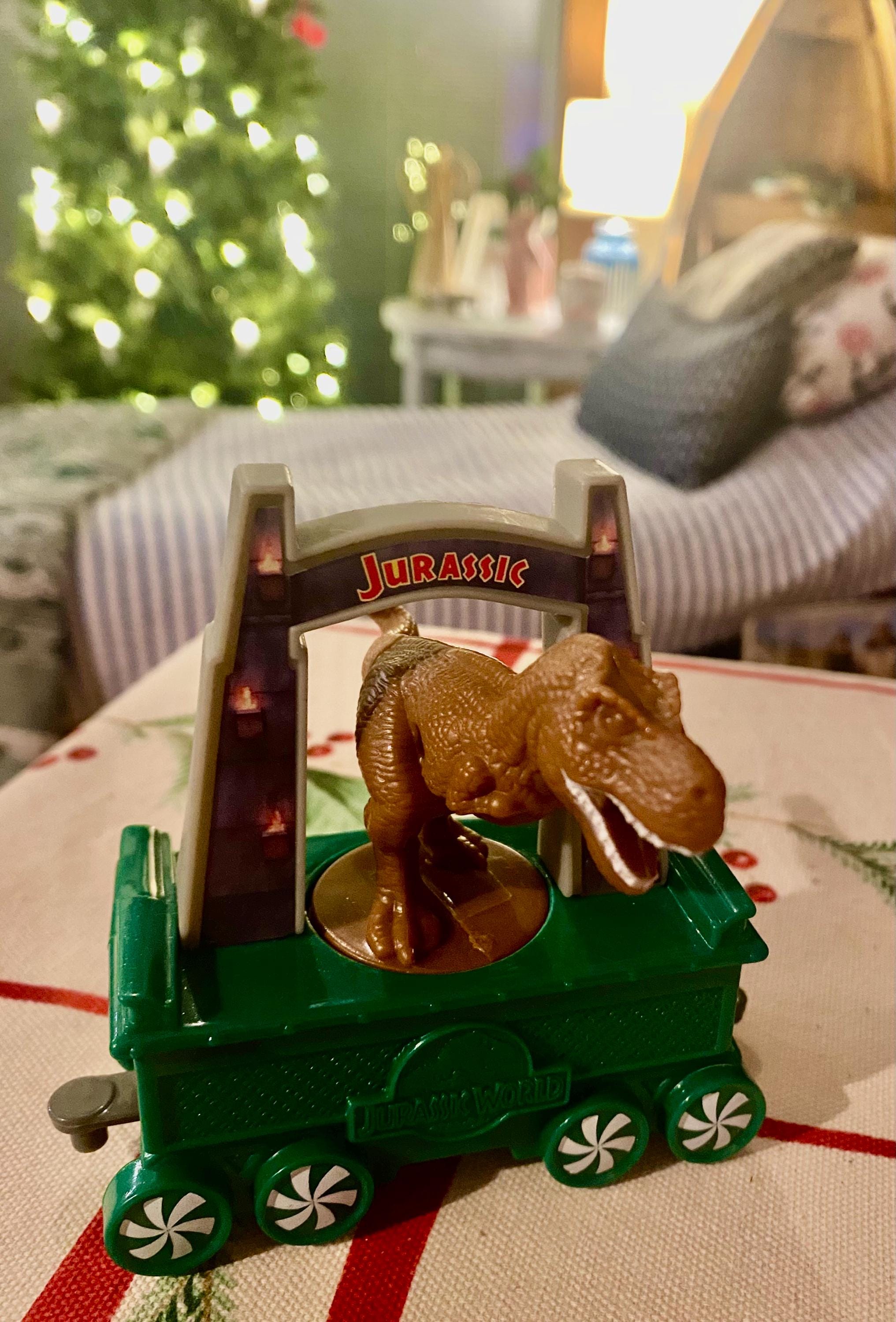 Retro Jurassic World Dinosaur Train Car. Christmas Train Set. Ornament ...