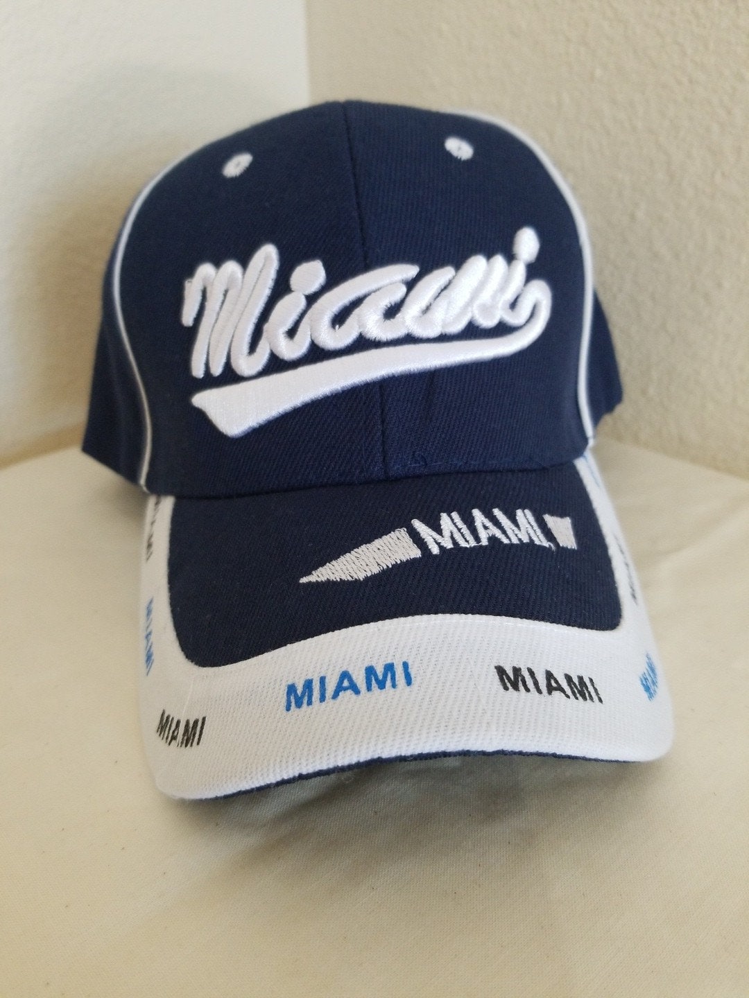 Miami Embroidery Puffed Baseball Cap - Etsy