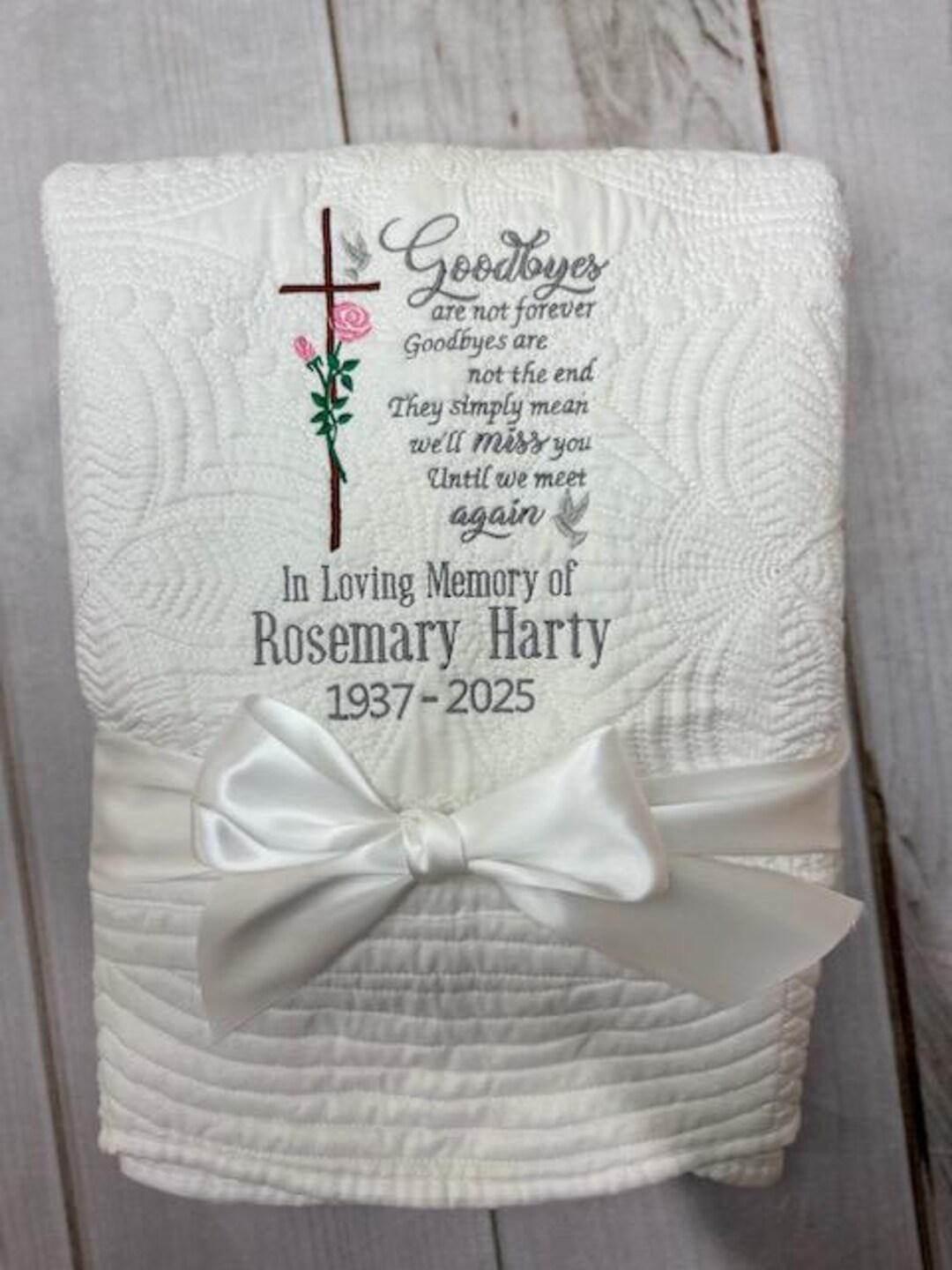 Memorial Quilt | Bereavement Gift | FREE SHIPPING | Sympathy Quilt ...