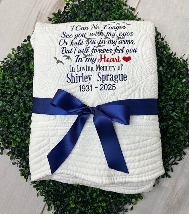 Memorial Quilt | Bereavement Gift | FREE SHIPPING | Sympathy ...
