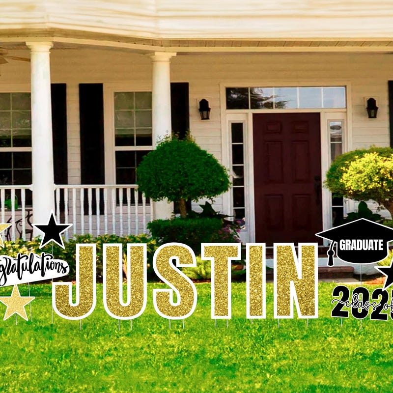 White Custom Yard Letters - Etsy