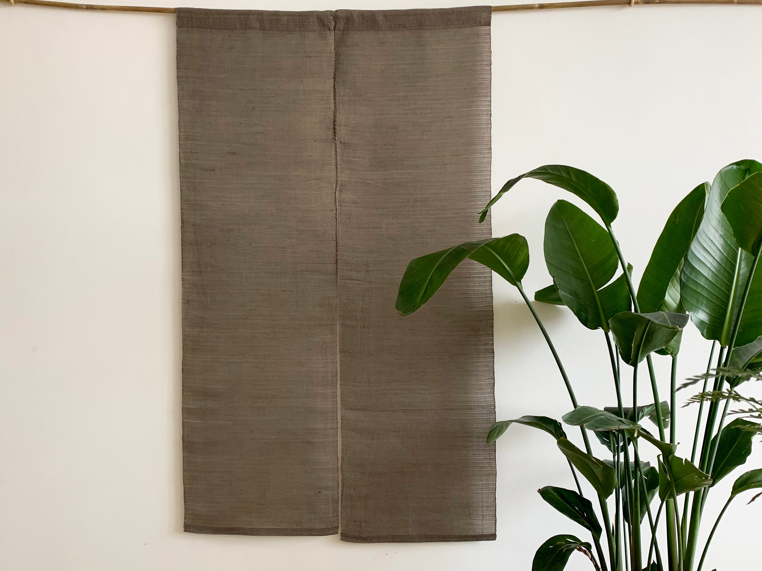 Japanese Style Noren Curtain Natural Handwoven Ramie | Etsy