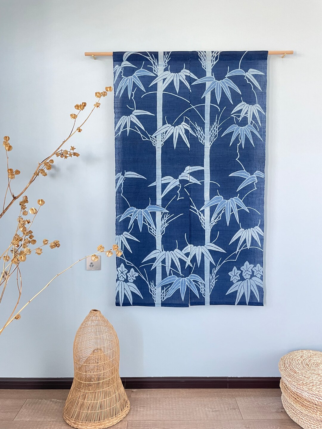 Japanese Style Noren Curtain Natural Ramie Linen Natural - Etsy