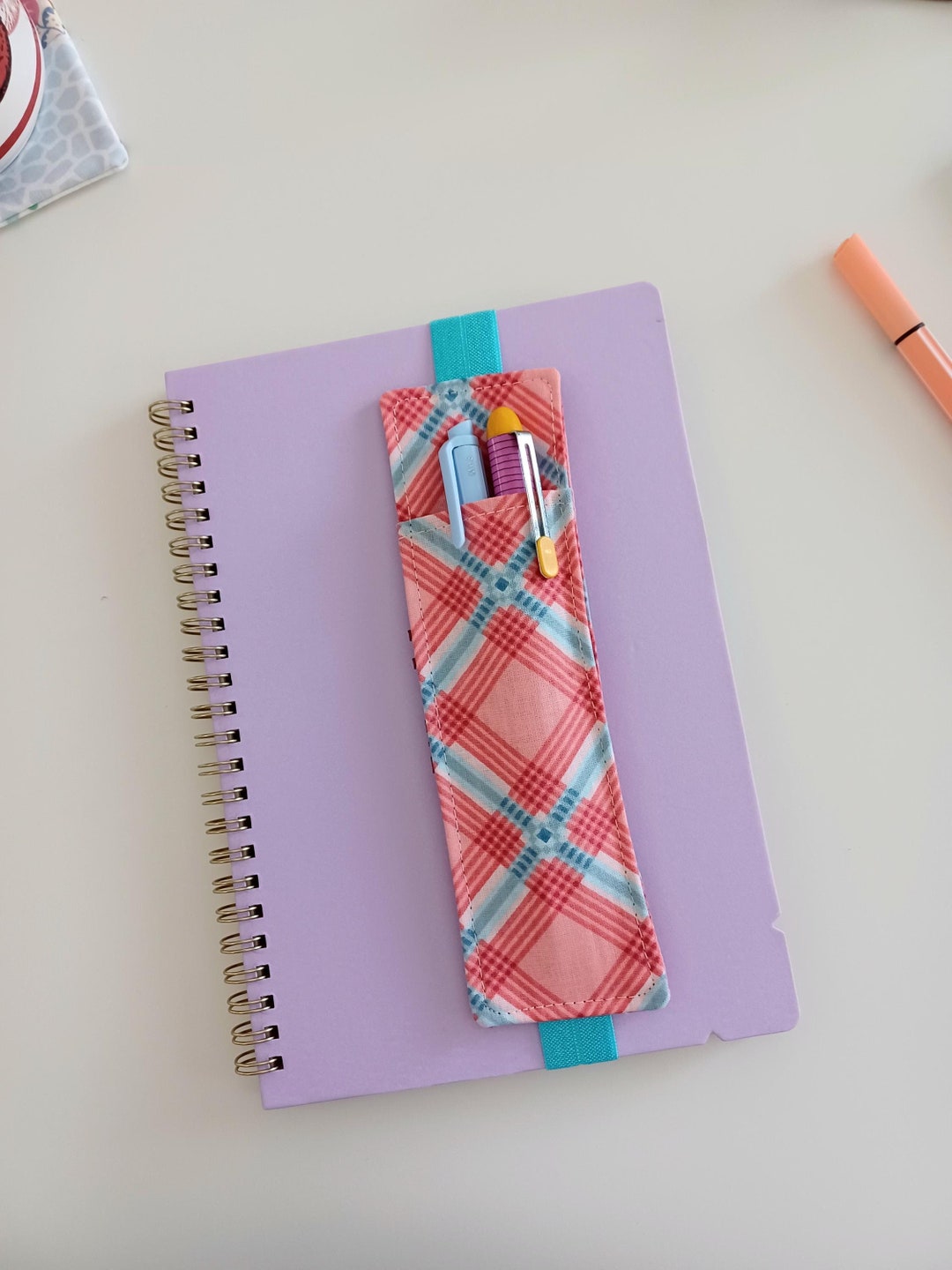 Journal Pen Holder, Pen Holder for Notebook, Elastic Bookmark, Pen ...