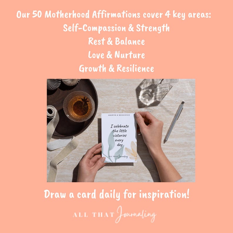 Printable Motherhood Affirmation Cards - Motivational Quotes for New ...
