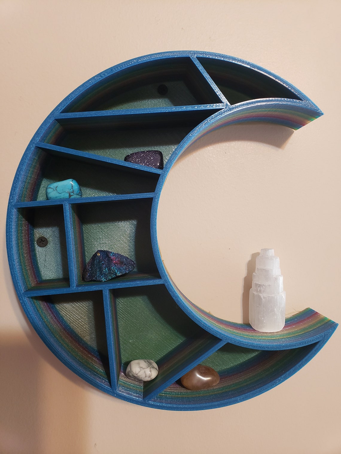 3D Printed Large Crescent Moon Shelf read Description - Etsy