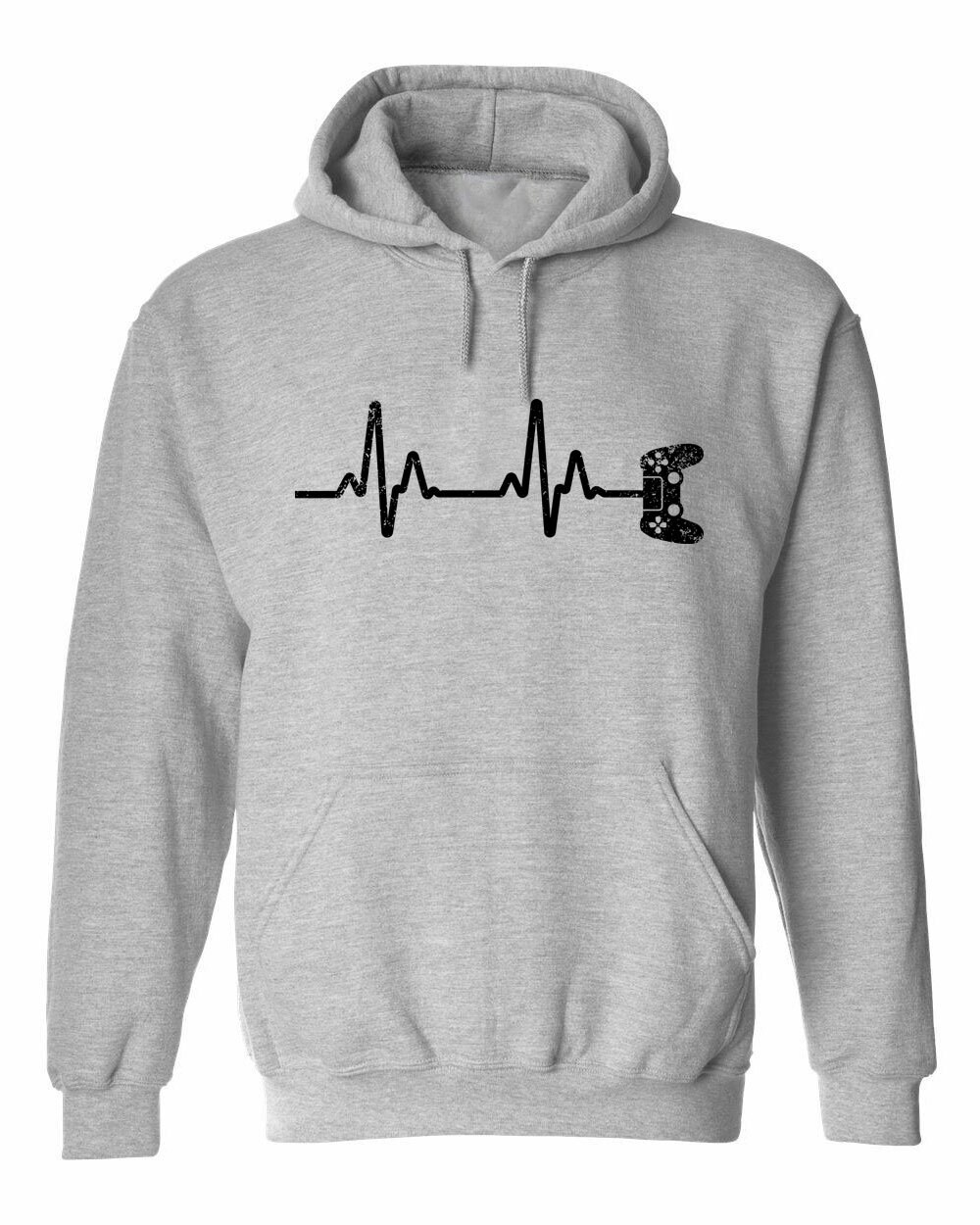 Funny Gaming Controller Heart Beat ECG Sarcastic Gaming Lover Unisex ...