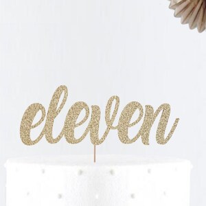 Glitter Eleven Custom Cake Topper Birthday Party Decor - Etsy