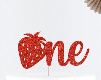 One Cake Topper Black Glitter for Smash Cake - Etsy