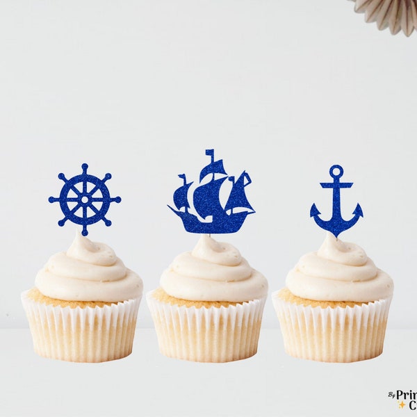 Sailboat Cupcake Toppers - Etsy