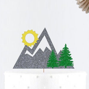 Glitter Mountain Cake Topper • Birthday Cake Topper • Smash Cake Topper ...