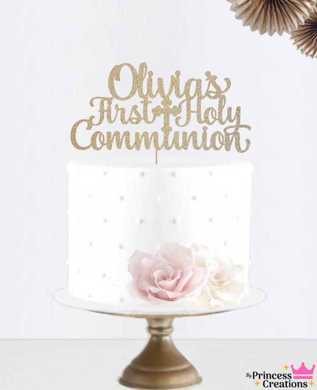 Custom Personalized First Communion Cake Topper •god Bless Cake Topper ...