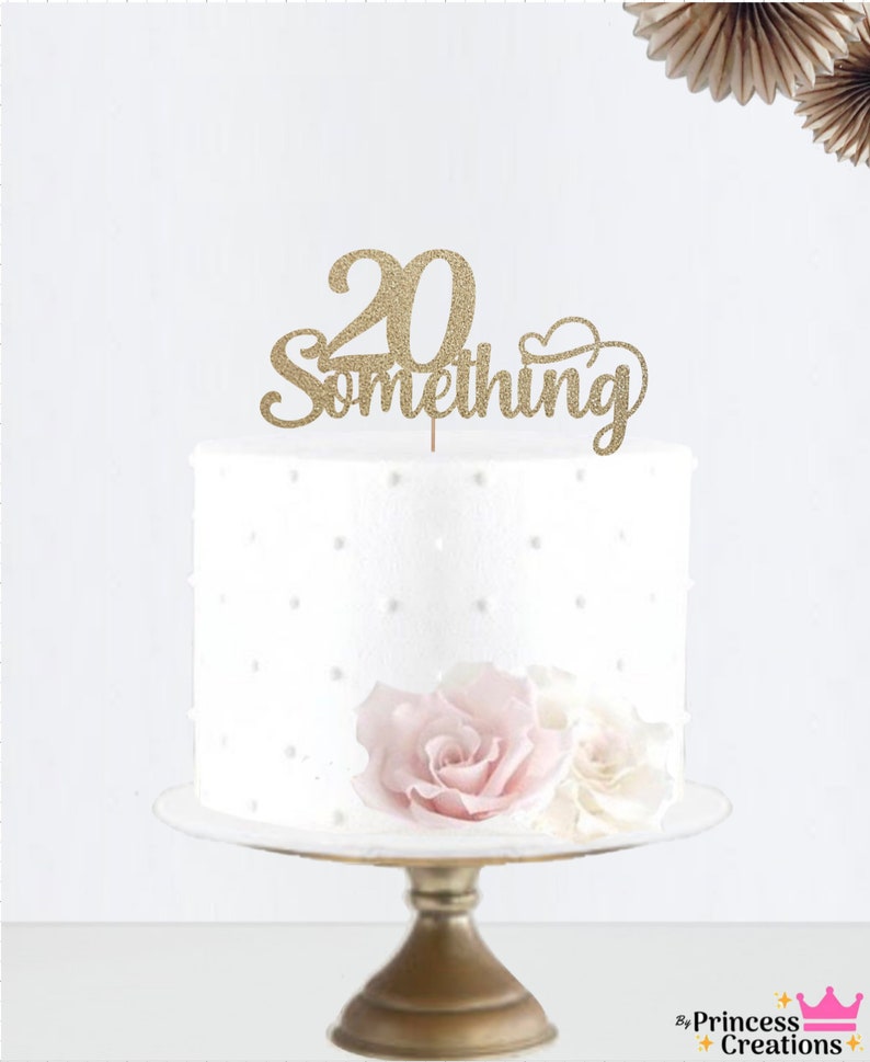 Glitter 20 Something Cake Topper Birthday Party Decor - Etsy