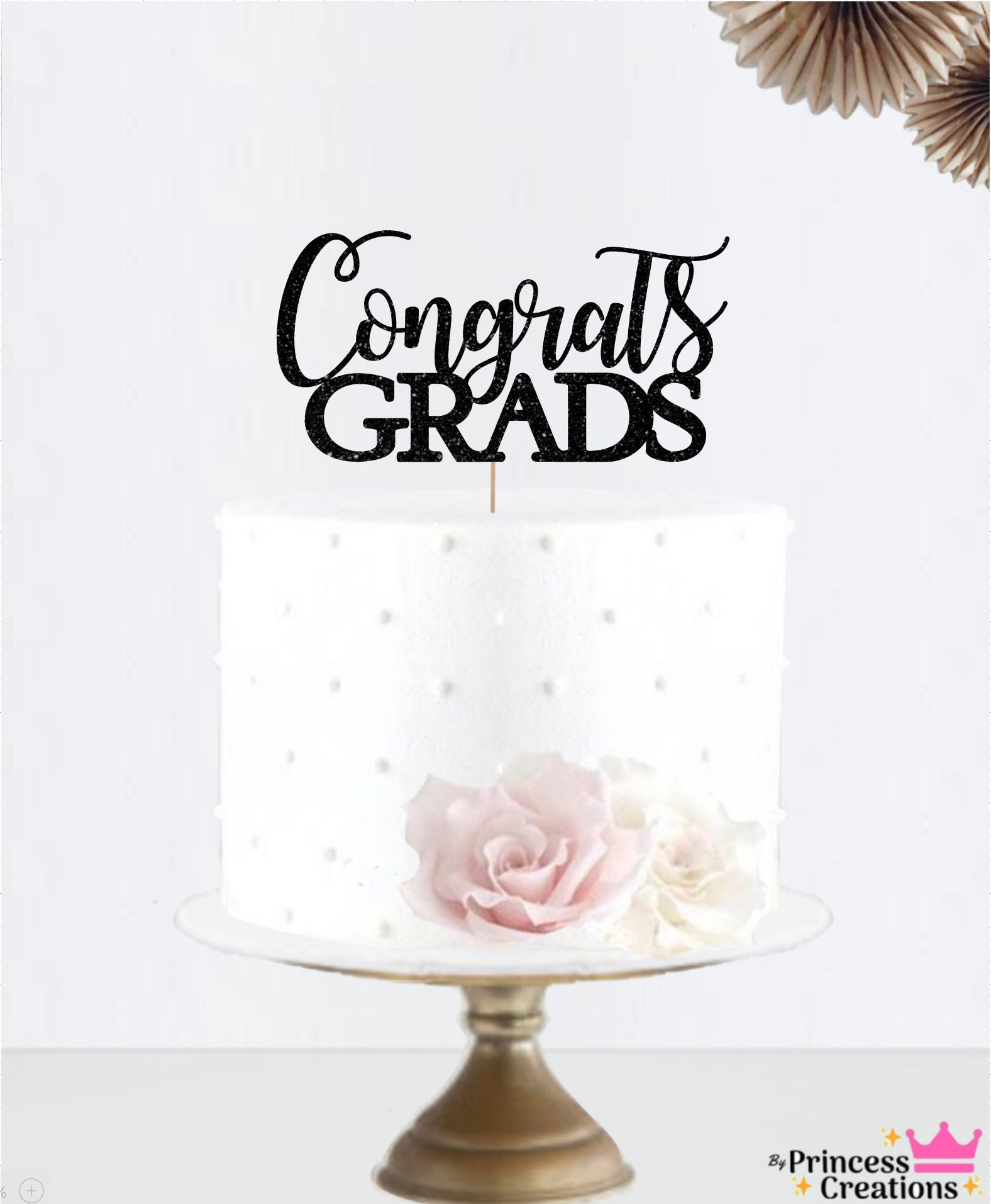 Glitter Congrats Grads 2021 Cake Topper Graduation Cake | Etsy
