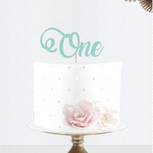 Glitter One Cake Topper • Number Cake Topper • Party Decor • Birthday ...